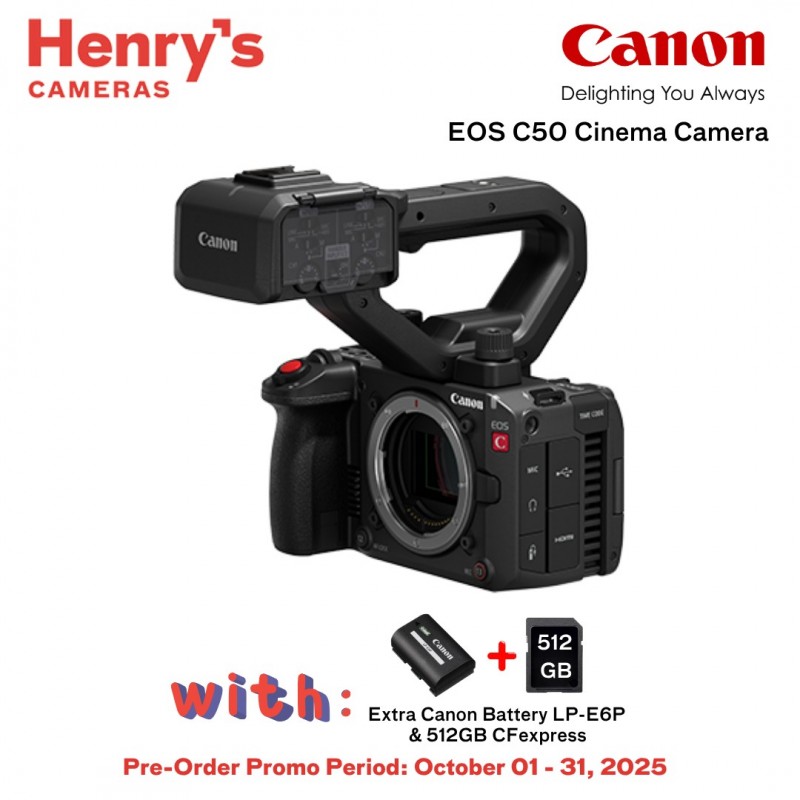 Canon EOS C50 Full-Frame Cinema Camera With XLR Handle